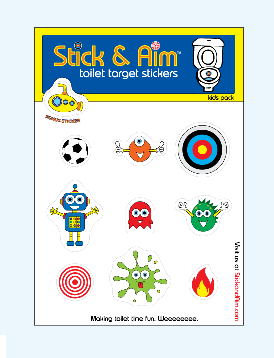 Toilet Target Stickers - Bundle Pack – Stick & Aim